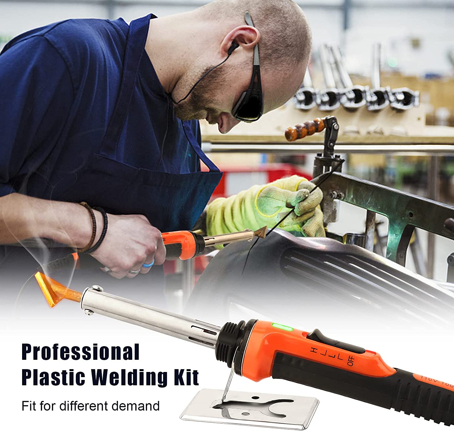 100PCS Mix EU 50/100W Car Bumper Repair Soldering Iron Leather Ironing ...