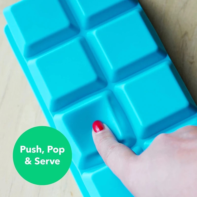 green 4 Grids no lid 4/6/8Cell Large Ice Cube Mold MultiColor Square ...