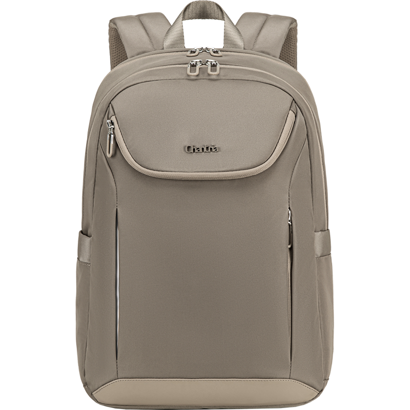 Khaki Reflective Strip Backpack Factory Promotion Waterproof Nylon ...