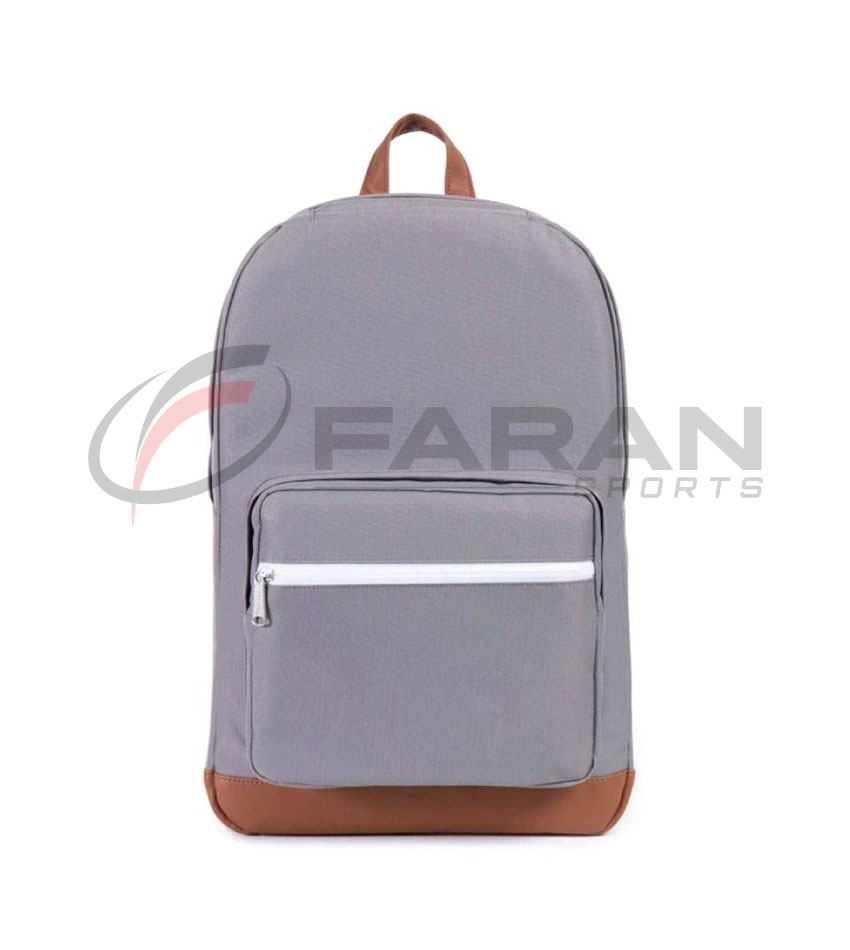 Light Grey Backpack For Laptop Custom Logo Made Black Color Water Proof ...