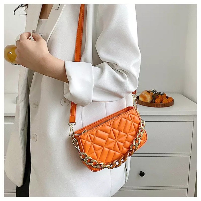 C3 Mu 2022 Leather Thick Chain Quilted Shoulder Purses And Handbag ...
