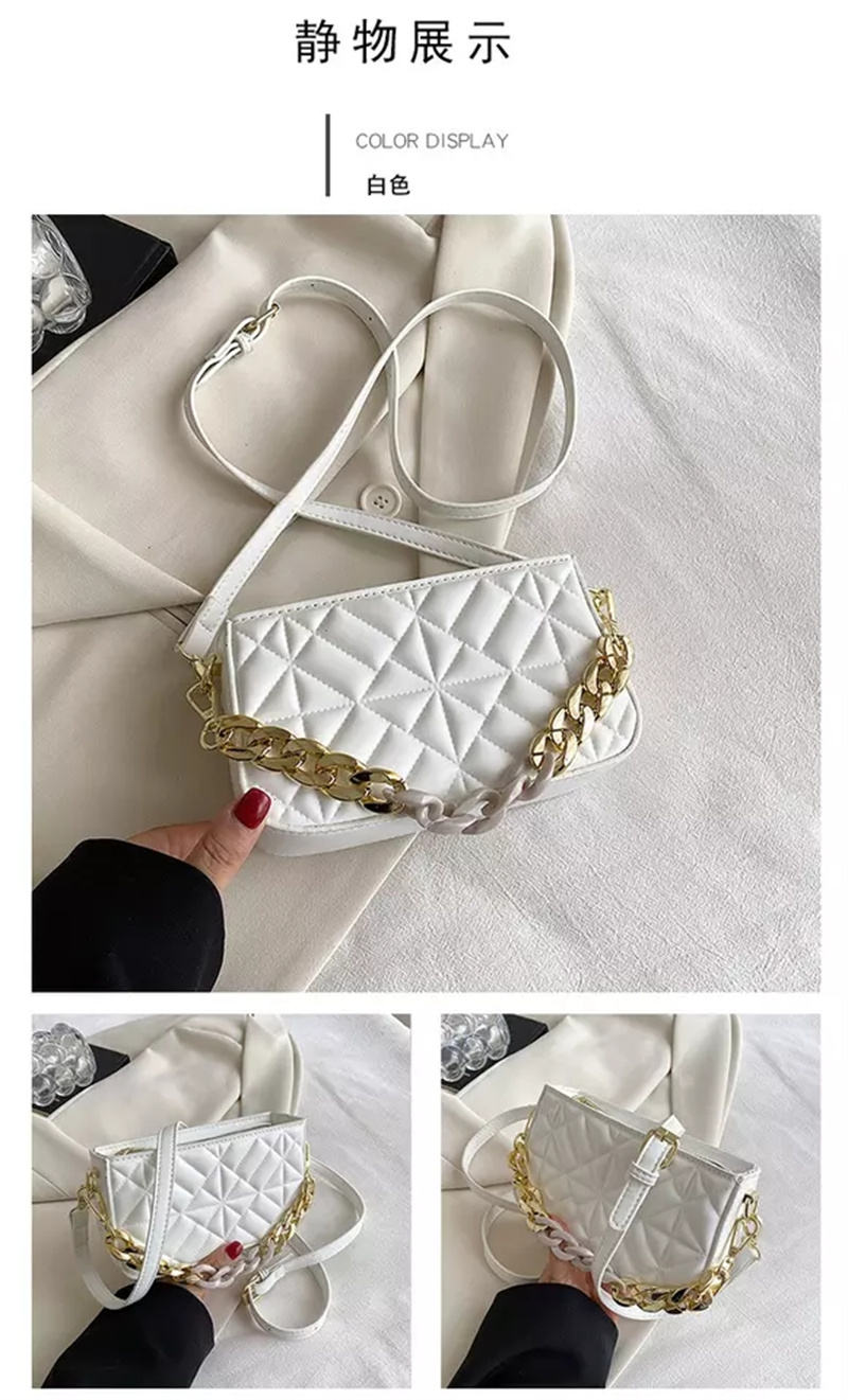 C3 Mu 2022 Leather Thick Chain Quilted Shoulder Purses And Handbag ...