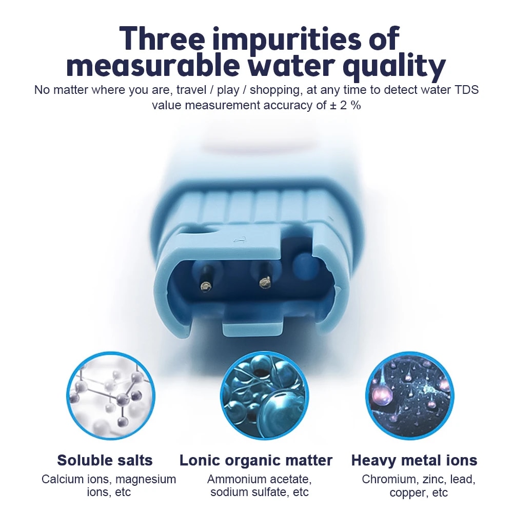 Digital TDS Meter 0～gl(PPM) Water TDS PPM Tester for Testing Salt Water ...