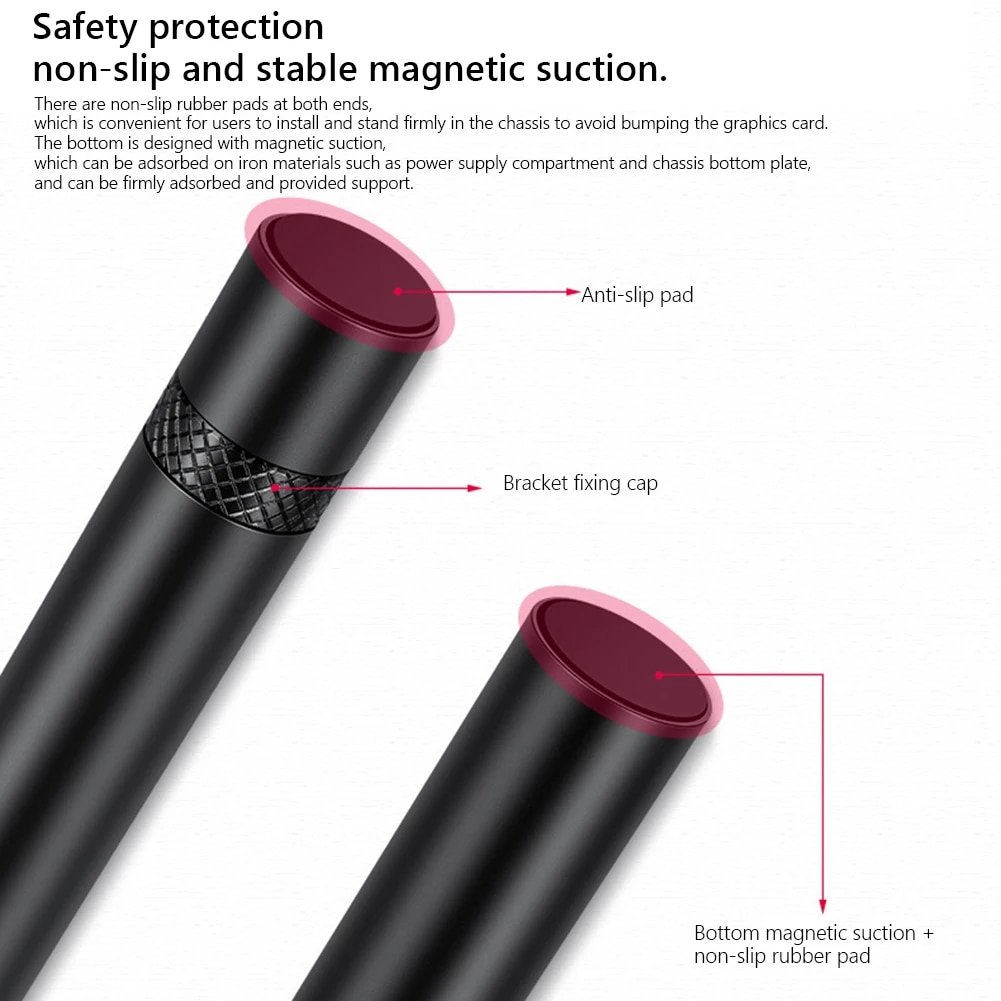 PLUS Graphics Card GPU Holder Support Adjustable Telescopic Rotary ...