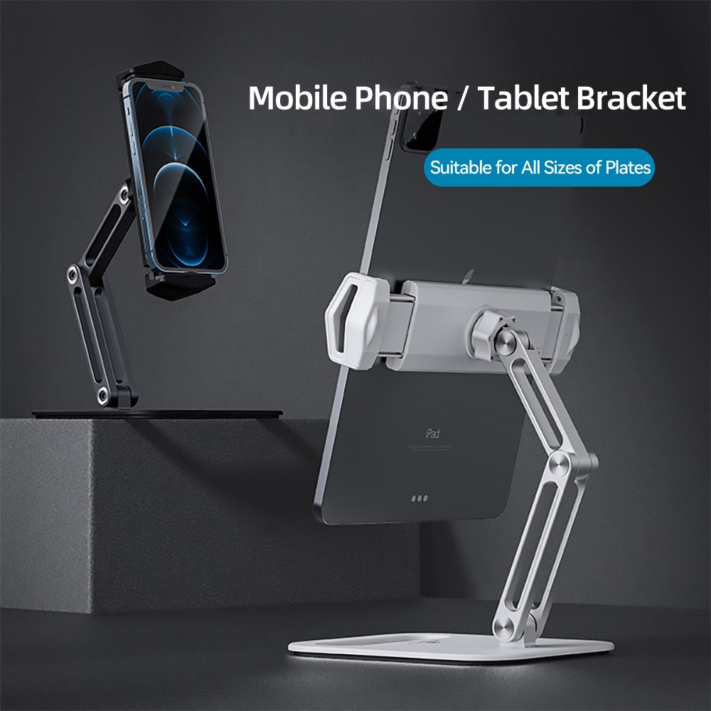 Silver P25 Tablet Stand Adjustable Folding Holder Aluminum Alloy Arm ...