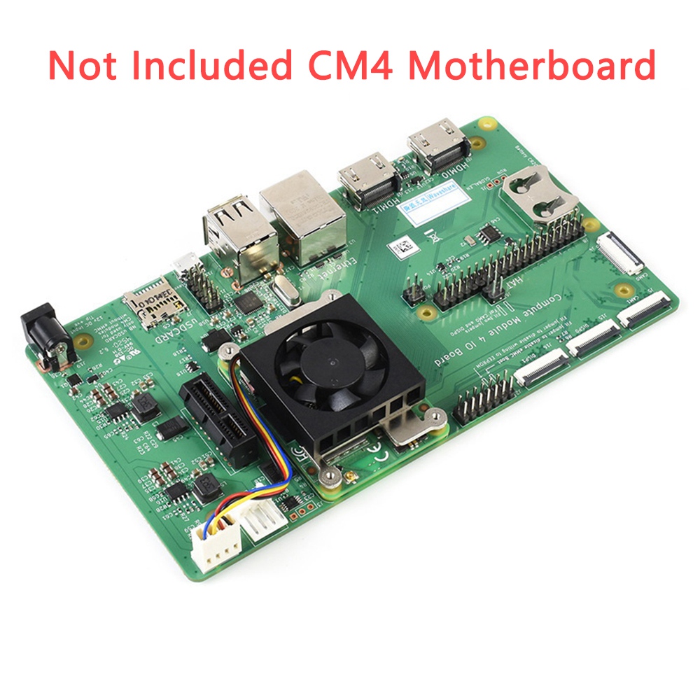 For Raspberry Pi CM4 Heatsink Cooling Fan Kit with Thermal Pads for Raspberry Pi CM4 Compute ...