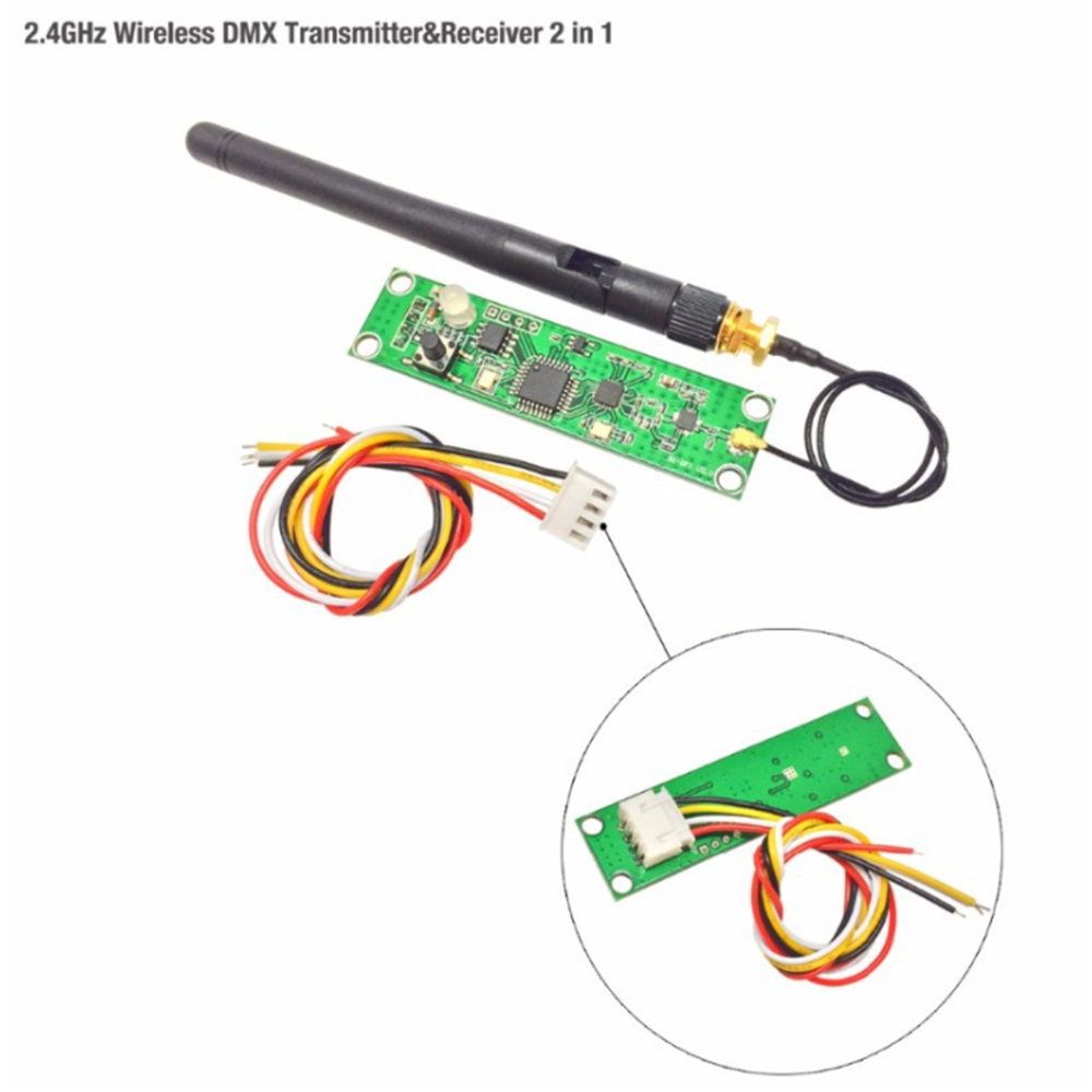 5Pcs 2.4Ghz Wireless DMX 512 Transmitter Receiver PCB 2 in 1 Module ...