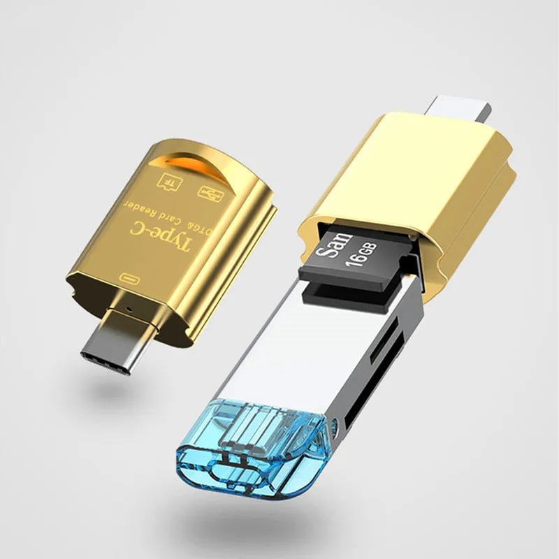 black Mini USB Type C Adapter TYPE-C To USB Converter USB To Type C ...