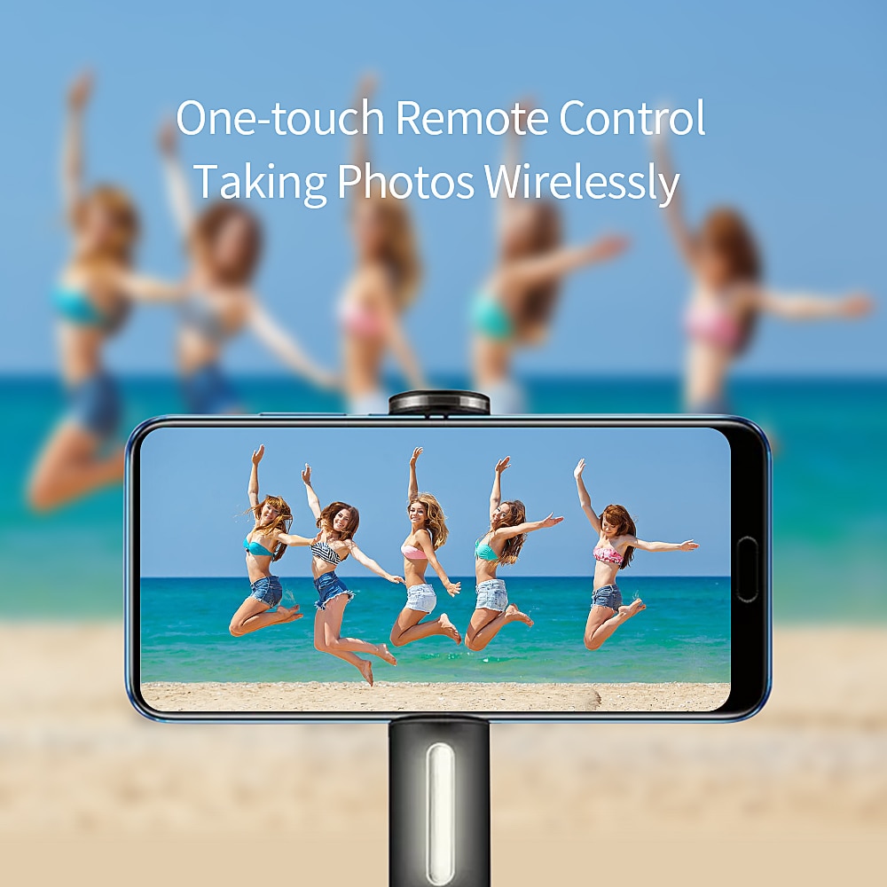 purple TISHRIC Wireless Bluetooth Self-Timer Support For Apple And Android Phone Remote Control ...