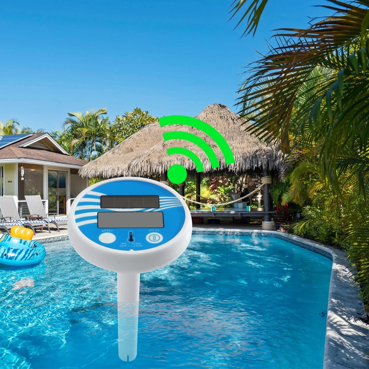 Floating Digital Pool Thermometer Solar Powered Outdoor Pool ...