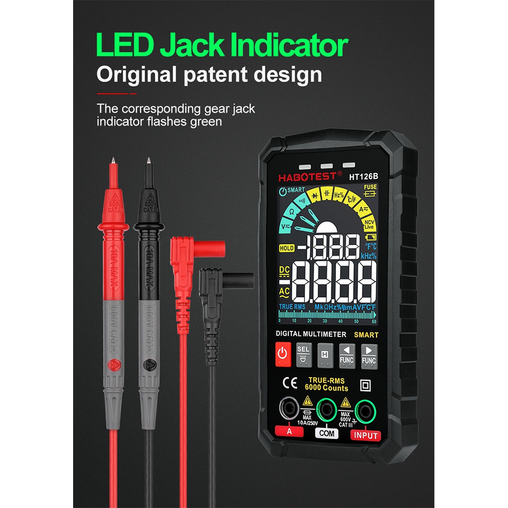 5Th Generation Multimeter Digital AC DC TRMS Voltage Current Ohm 60MF ...