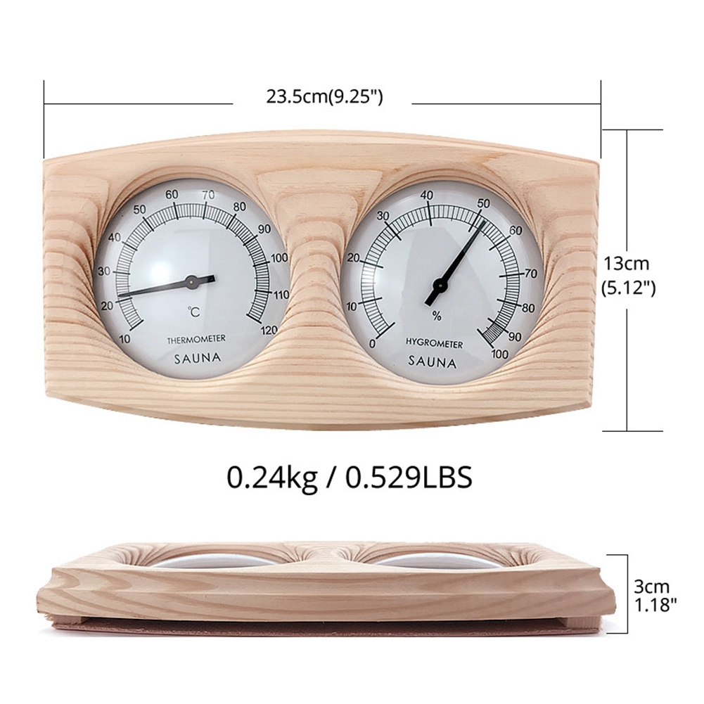 Wooden Sauna Room Temperature and Humidity Meter Sauna Humidity Meter ...