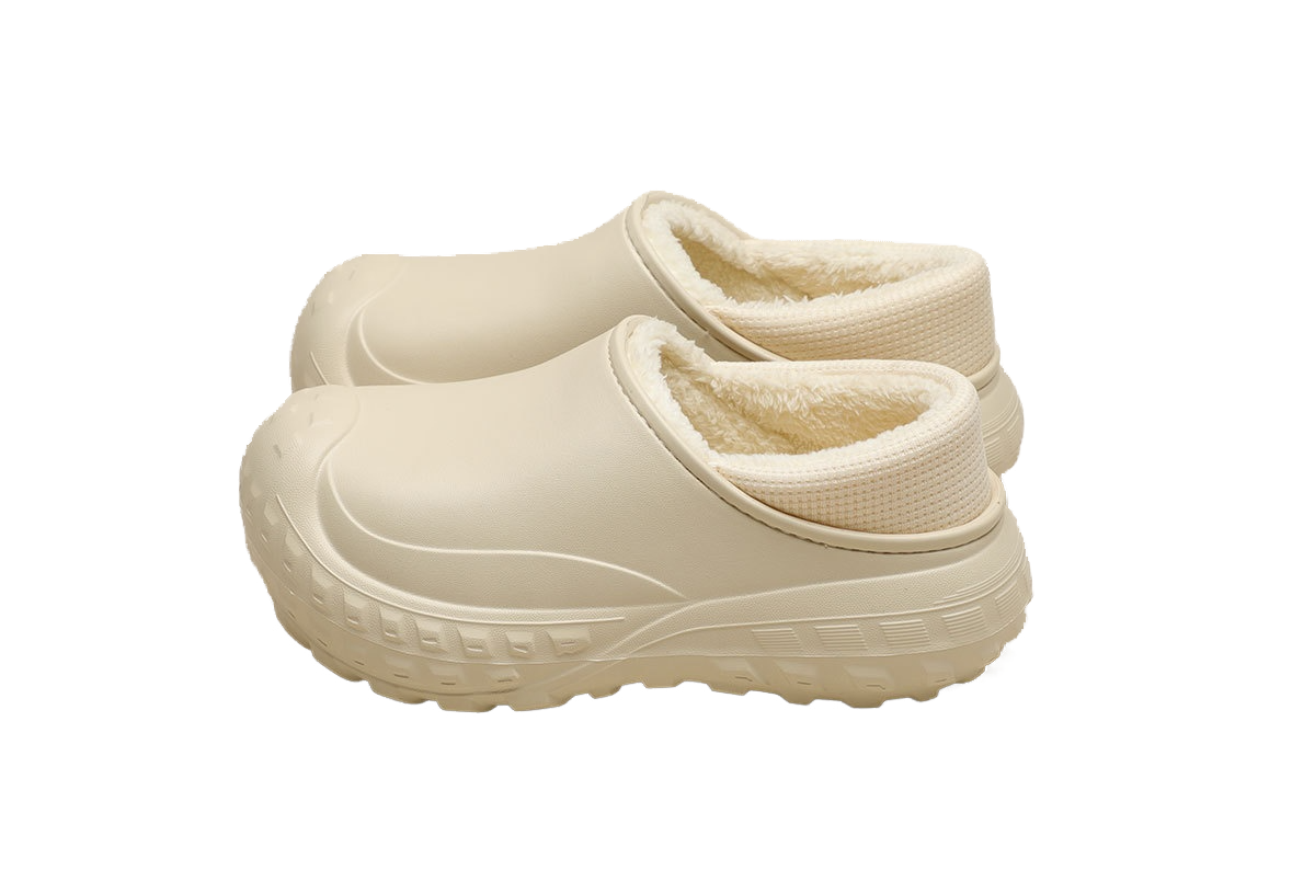 Waterproof cotton slippers for outdoor use and indoor non-slip plus ...