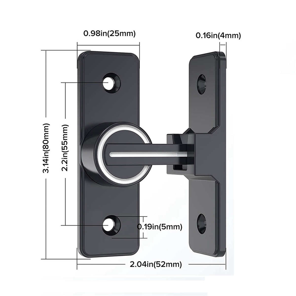 3X Barn Door Lock Hardware, 90 Degree Heavy Duty Gate Latches Flip Latch Safety Door Bolt Latch ...
