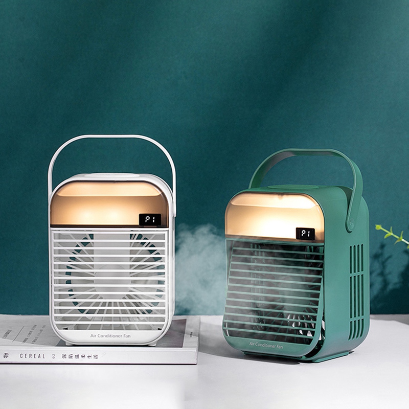 Air Conditioner Fan with 3 Speeds with Handle for Office,Green ...