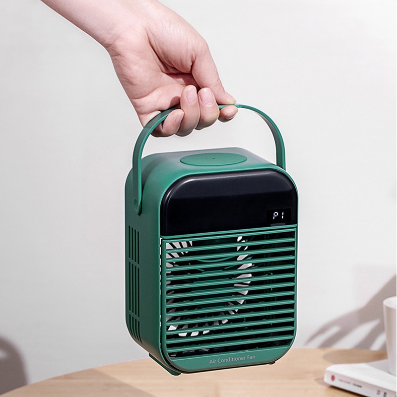 Air Conditioner Fan with 3 Speeds with Handle for Office,Green ...