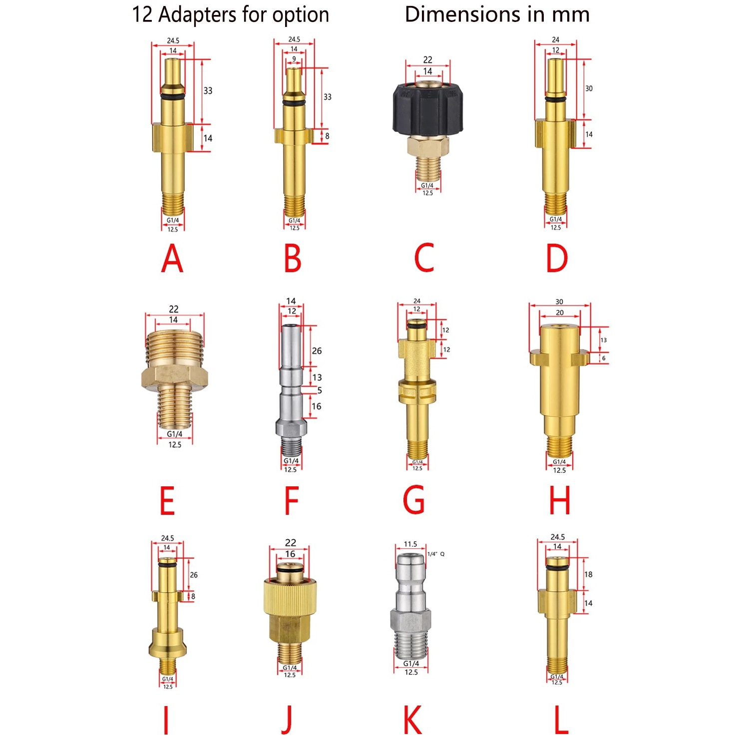 1pcs Metal Adapter Foam Nozzle Foam Generator Foam Gun High Pressure ...