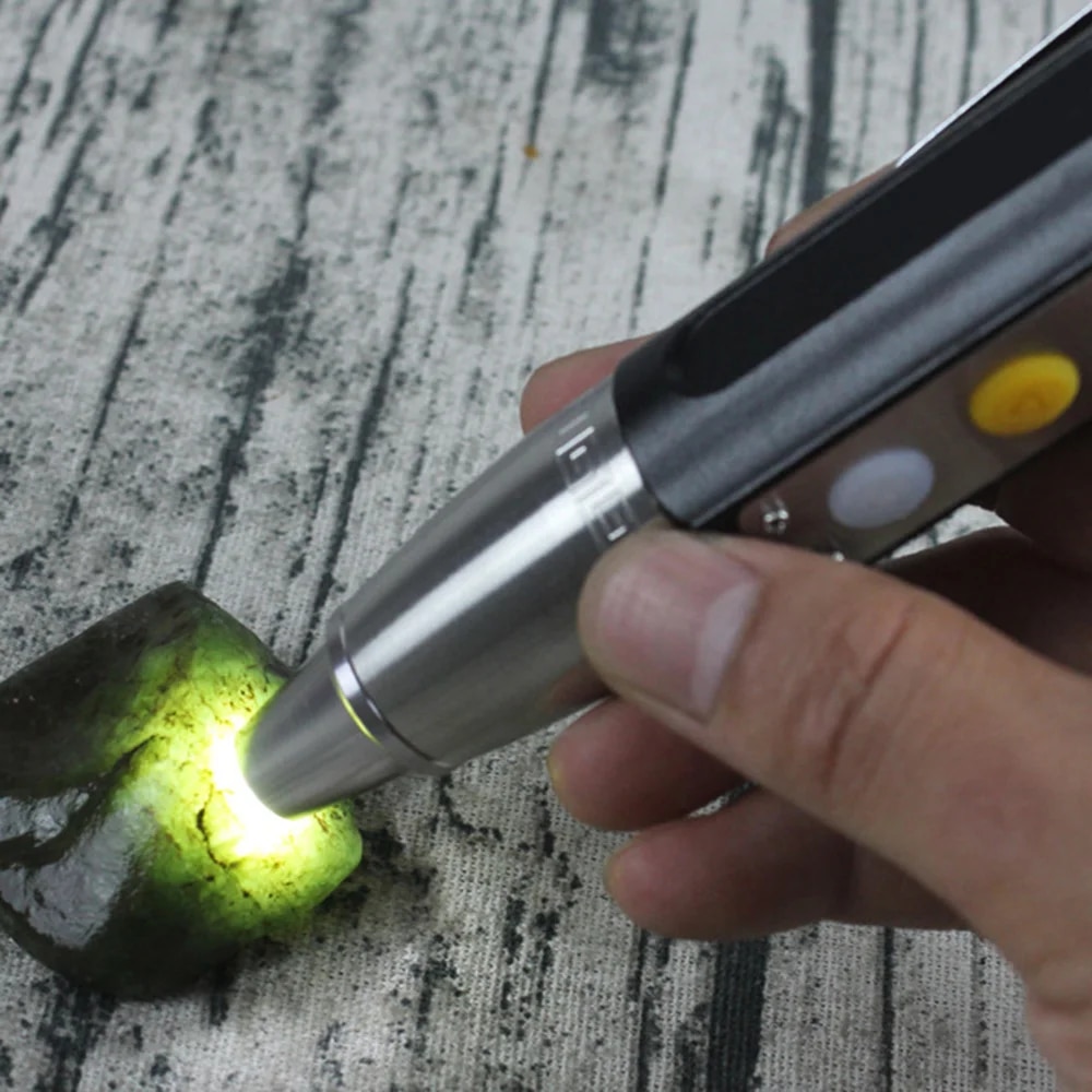 USB Charging Jade Identification Flashlight 3 Color Light Gem Jewelry Lamp Mini LED Torch ...