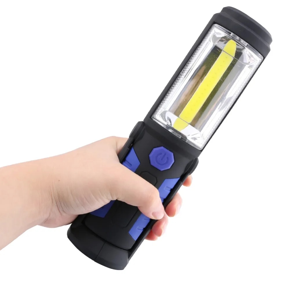 Portable USB Rechargeable COB Night Light Flashlight LED Torch Lantern ...