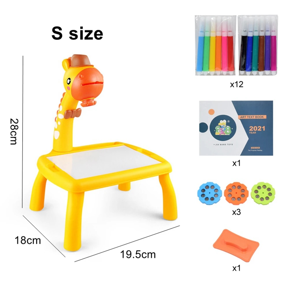 Kids Projector Drawing Table Painting Board Desk Multifunctional ...