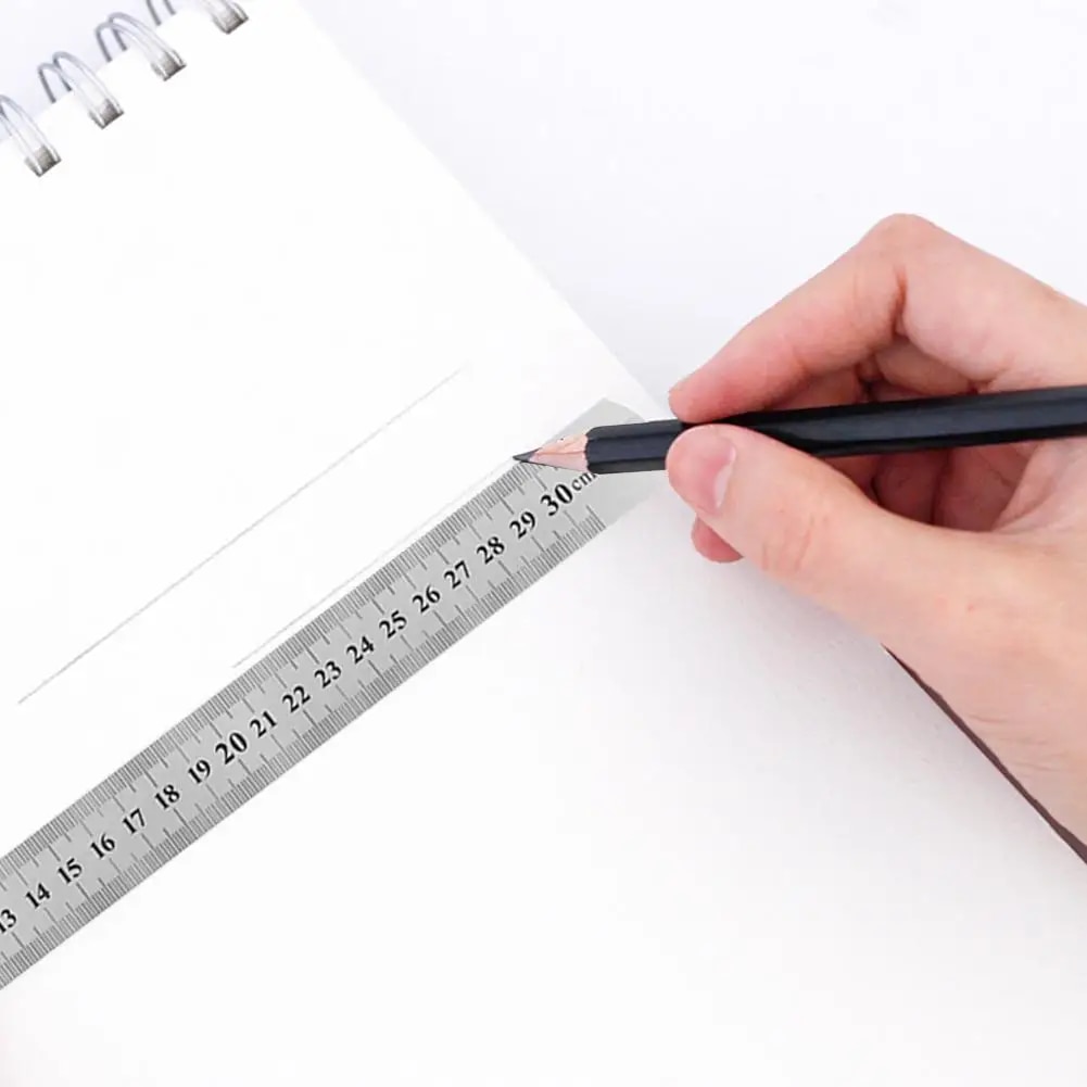 Double Side Stainless Steel Straight Ruler Metric Rule Precision ...