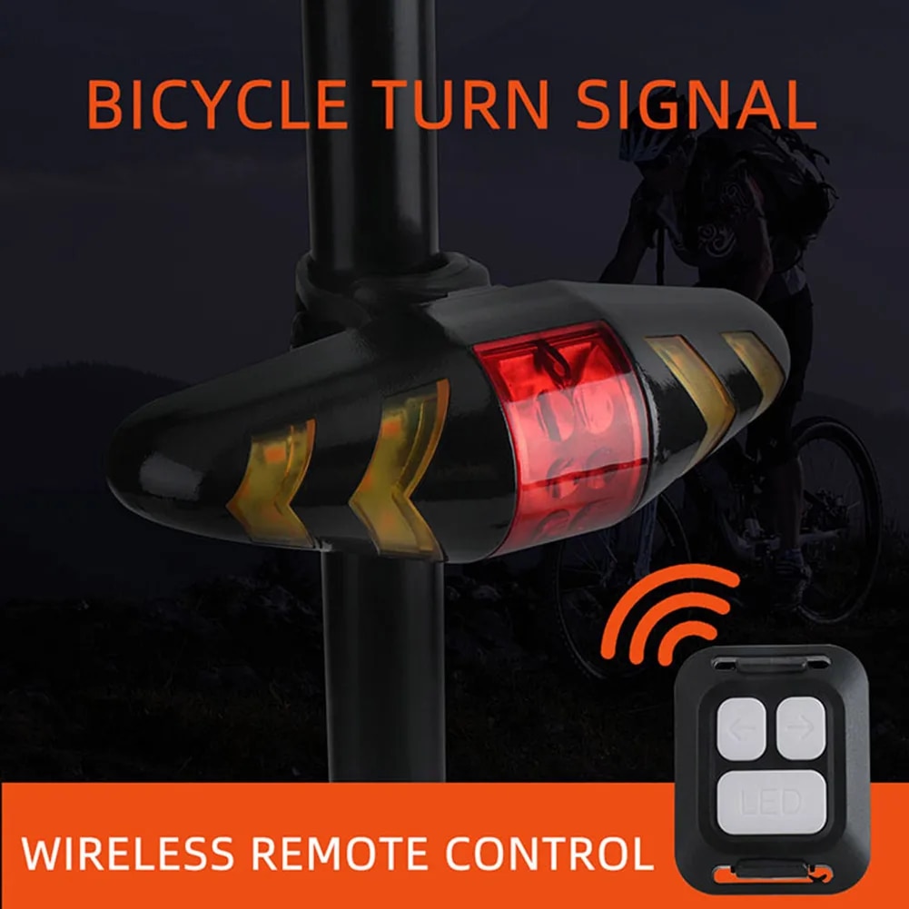New Smart Bike Wireless Remote Turn Signal Lights Bicycle LED Taillight ...
