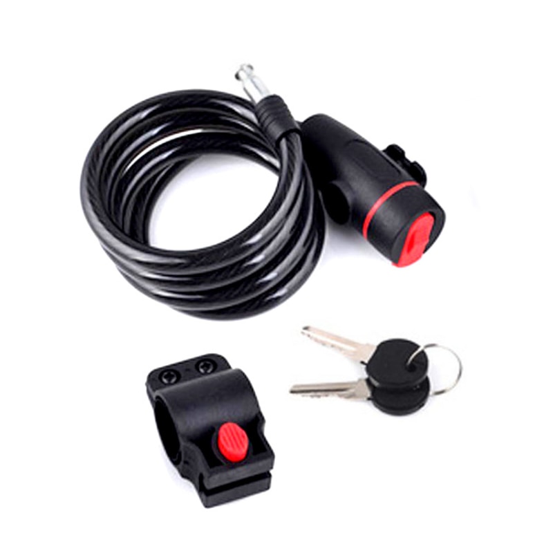 Theft Spiral Steel Cable Universal Protective Bicycle Lock Stainless ...