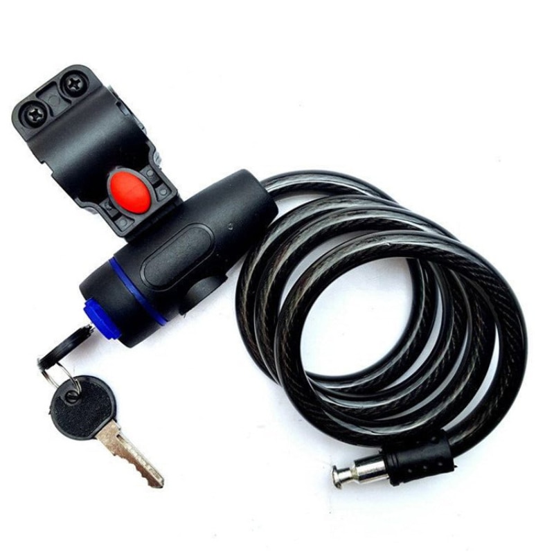 Theft Spiral Steel Cable Universal Protective Bicycle Lock Stainless ...