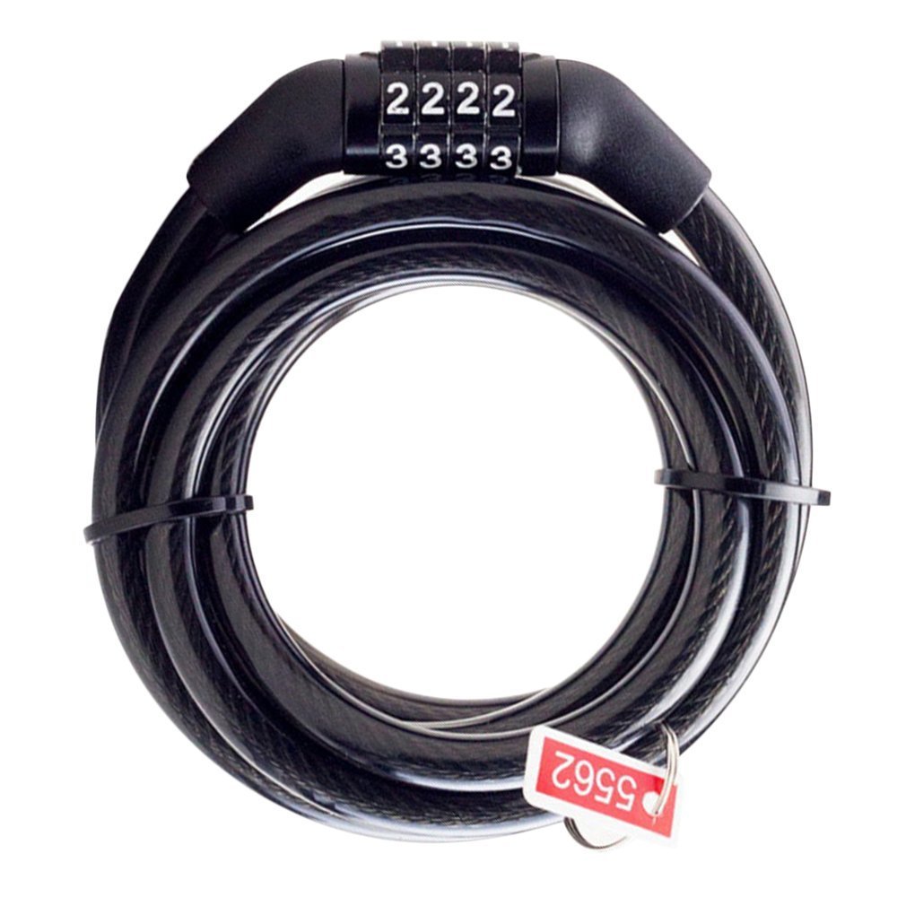 Bike Lock 4 Digit Code Combination Bicycle Lock Bicycle Security Lock ...