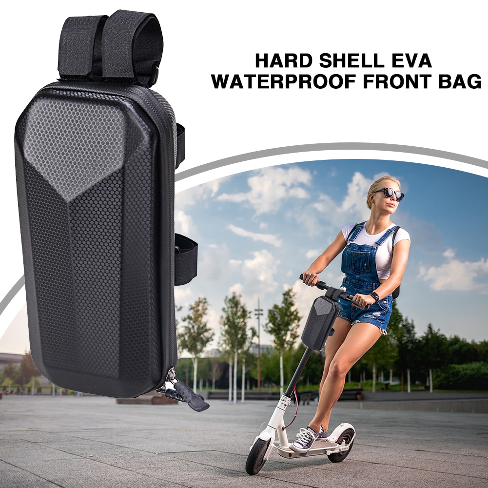 2L Electric Scooter Storage Bag Hard Shell Front Frame Waterproof ...