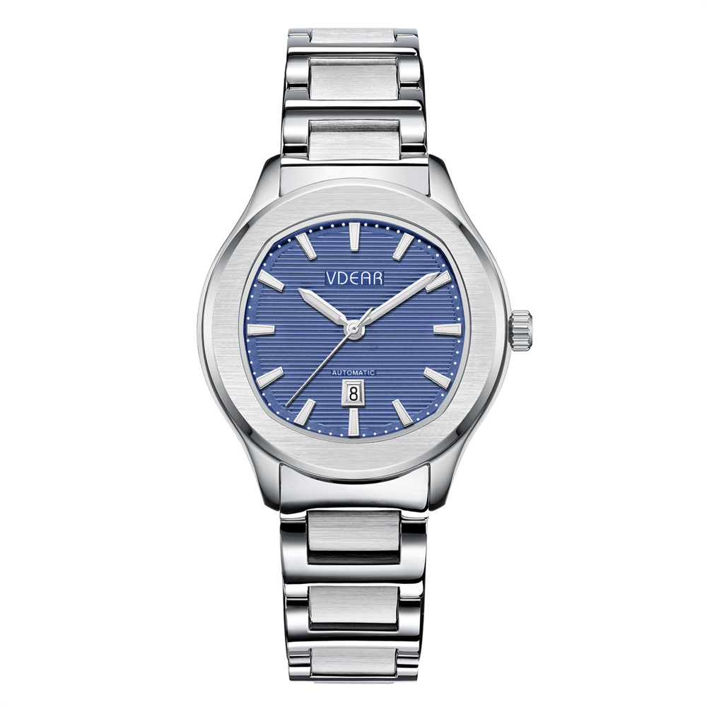 Style 7 Modern Luminous Greed Texture Dial Uhrengehuse Edelstahl Watch ...