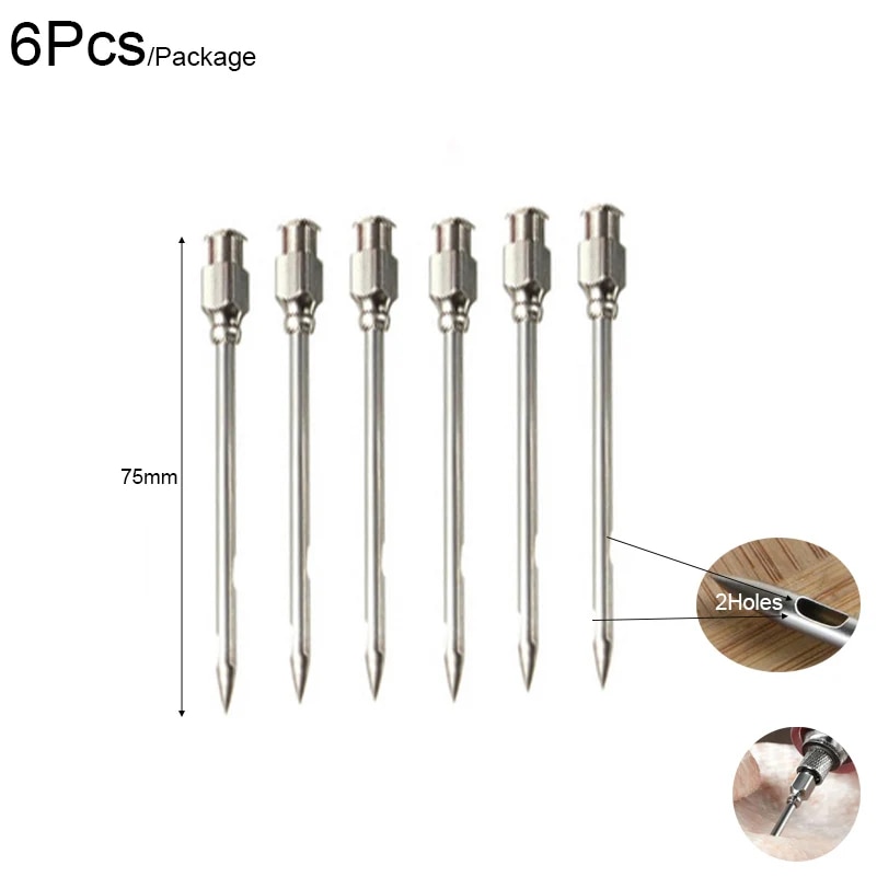 Food Grade PP Stainless Steel Needles Spice Syringe Set BBQ Meat Flavor ...