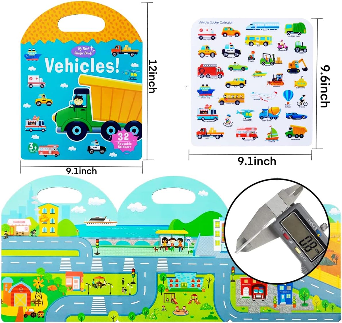5 Sets Portable Jelly Quiet Busy Sticker Book, Vehicle & Animal & Ocean ...