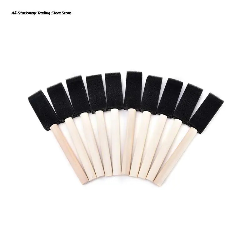 et Sponge Paint Brush Toy Wooden Handle Seal Sponge Brushes Kids Children Drawing Painting ...