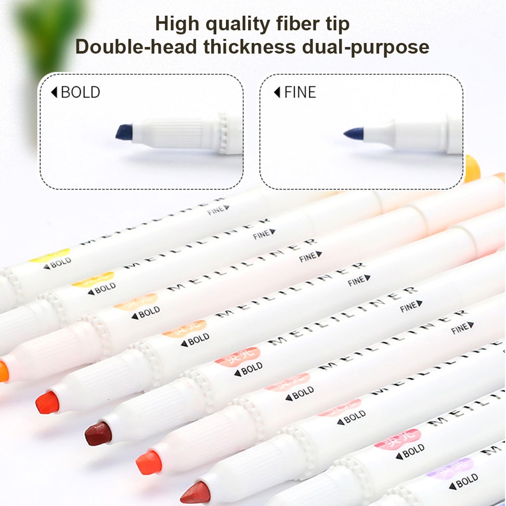 Colors Double Head Highlighter Pen Mildliner Colors Fluorescent Drawing ...