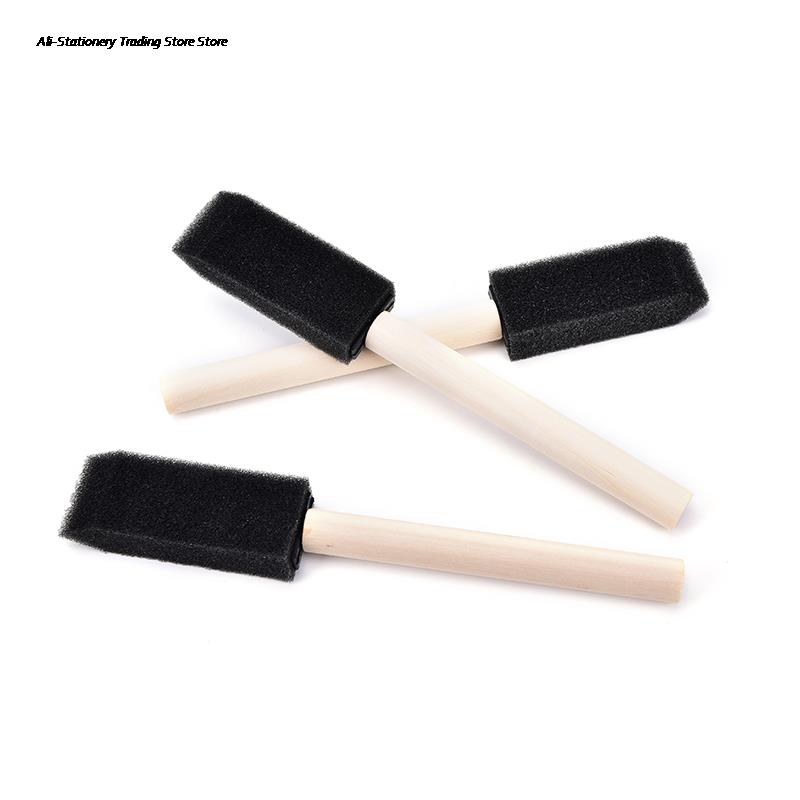 et Sponge Paint Brush Toy Wooden Handle Seal Sponge Brushes Kids ...