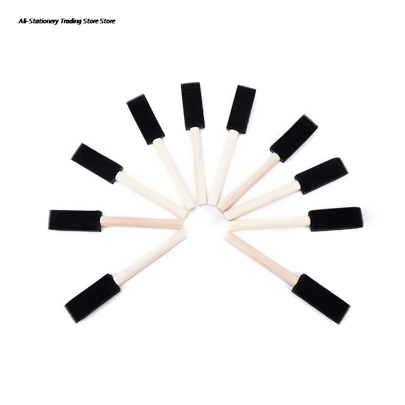 et Sponge Paint Brush Toy Wooden Handle Seal Sponge Brushes Kids Children Drawing Painting ...