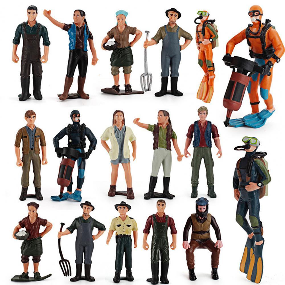 Simulation Farmer Characters Model Miniature Role Play Figure ...