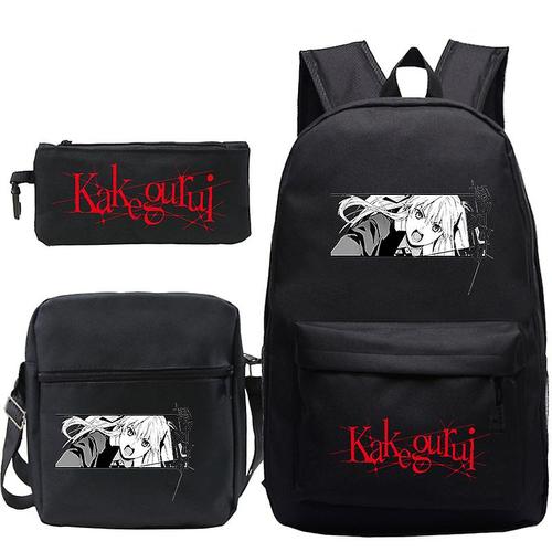 3pcs/set Kakegurui School Bag Anime Satchel Backpack With Pencil Bag ...