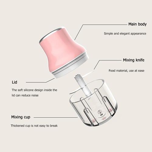 Household Electric Mini Garlic Masher Stainless Steel Fruit and ...