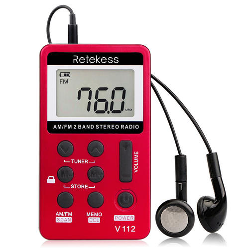 Portable AM/FM Stereo Radio Pocket LCD Display Screen 2 Band Digital ...