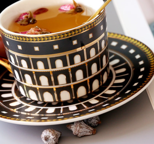 European Luxury Ceramic Coffee Cup And Saucer Porcelain Coffee Tea Cups ...