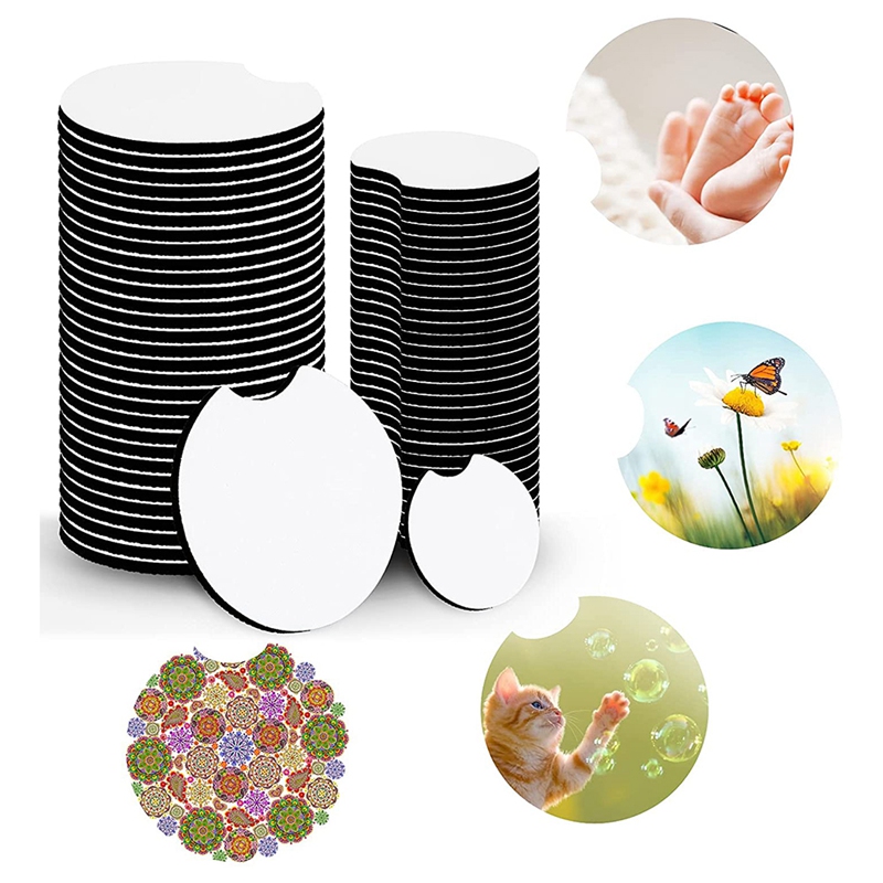 Sublimation Blanks Car Coasters,Heat Press Car Cup Holder Coasters ...